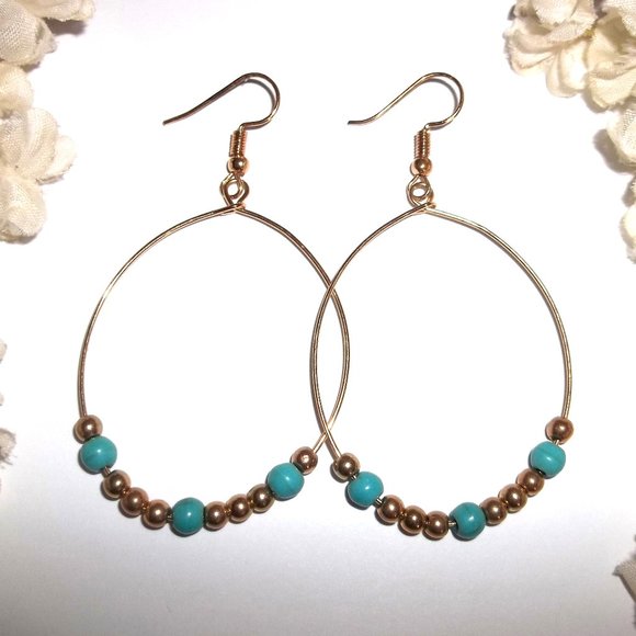 Fashion Jewelry | Jewelry | Hoop Earring Earring Hoops Turquoise Blue ...